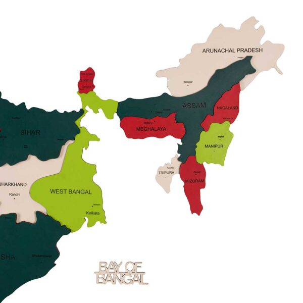 3D Wooden India Map Wild Watermelon - Wooden Art Studio 3D Wooden India Map Wild Watermelon - Wooden Art Studio